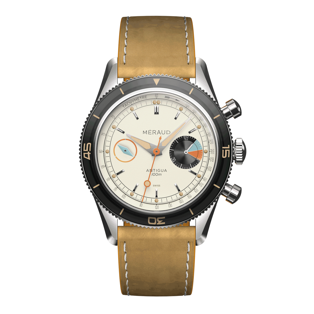 Meraud Antigua ‘Soft Sand' Manual Chronograph: Swiss Made Timepiece ...