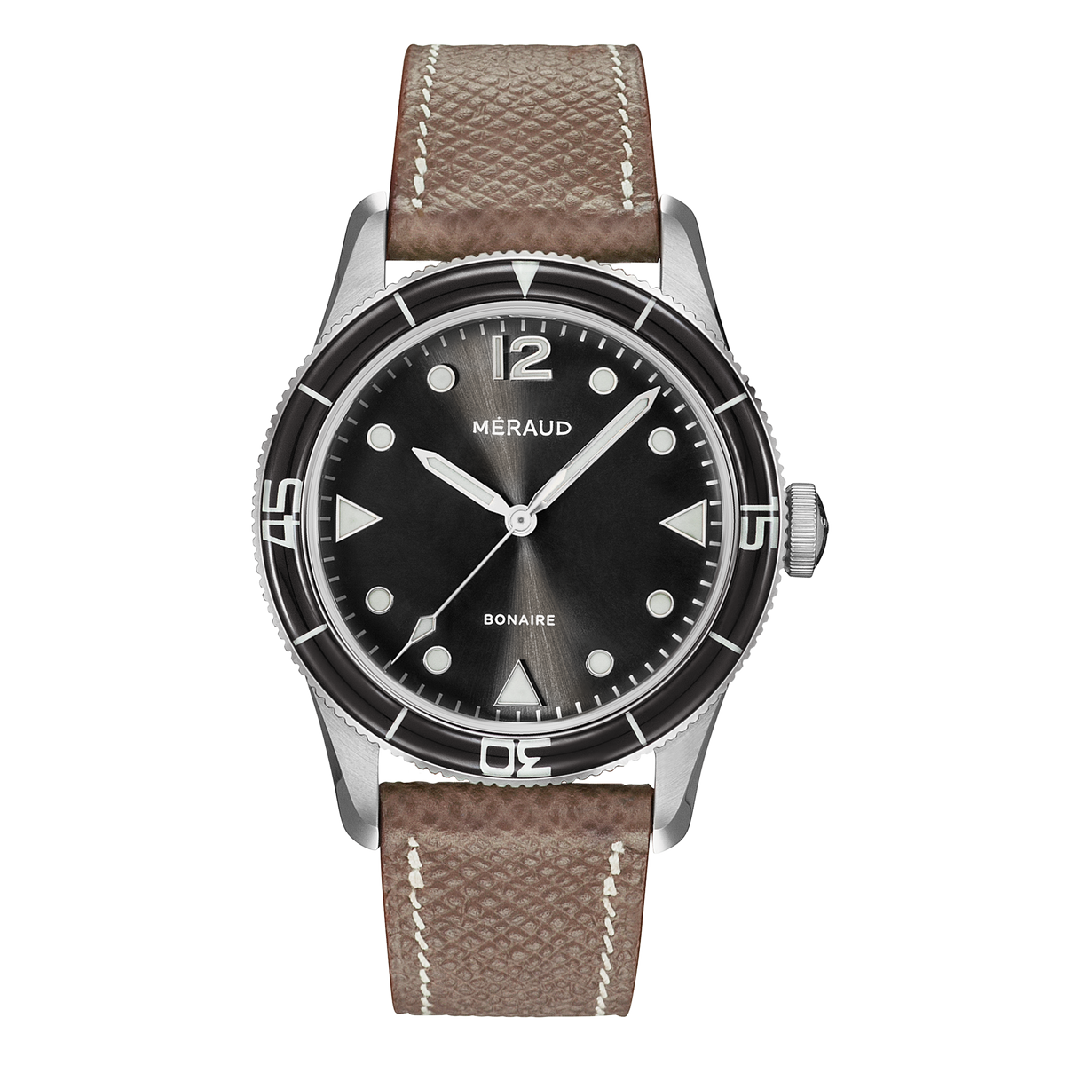 Meraud Bonaire ‘Graphite Grey' watch with Swiss Made automatic caliber ...